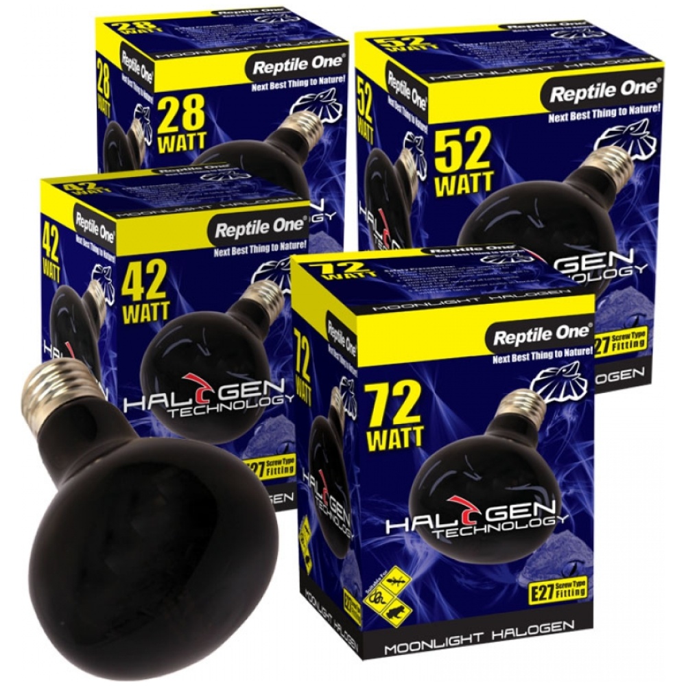 Reptile One Halogen Heat Lamp Moonlight 72W Eqv 100w E27 Fitting ...