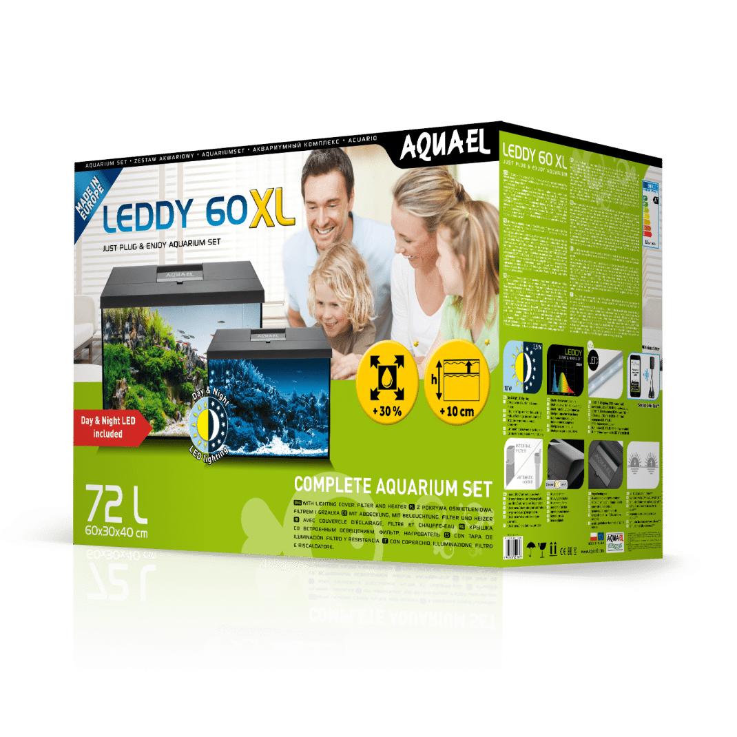 Aquael Leddy Day & Night 60XL Black Aquarium - Bespoke Aquariums